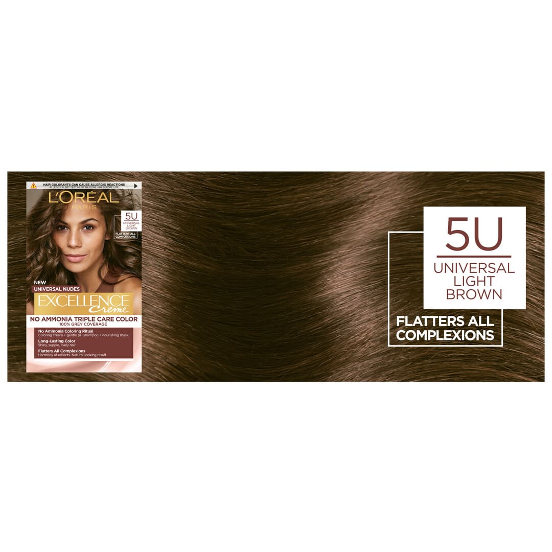 Loreal Paris Excellence Cream Universal Nudes 5U Nudes Light Brown
