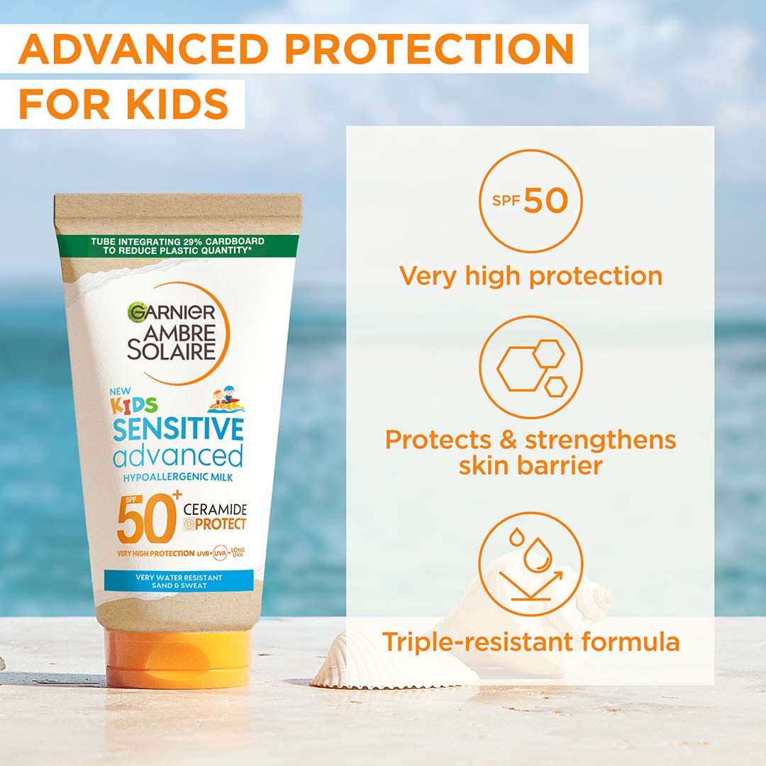 Garnier Ambre Solaire Sensitive Advanced Kids Hypoallergenic Face ...